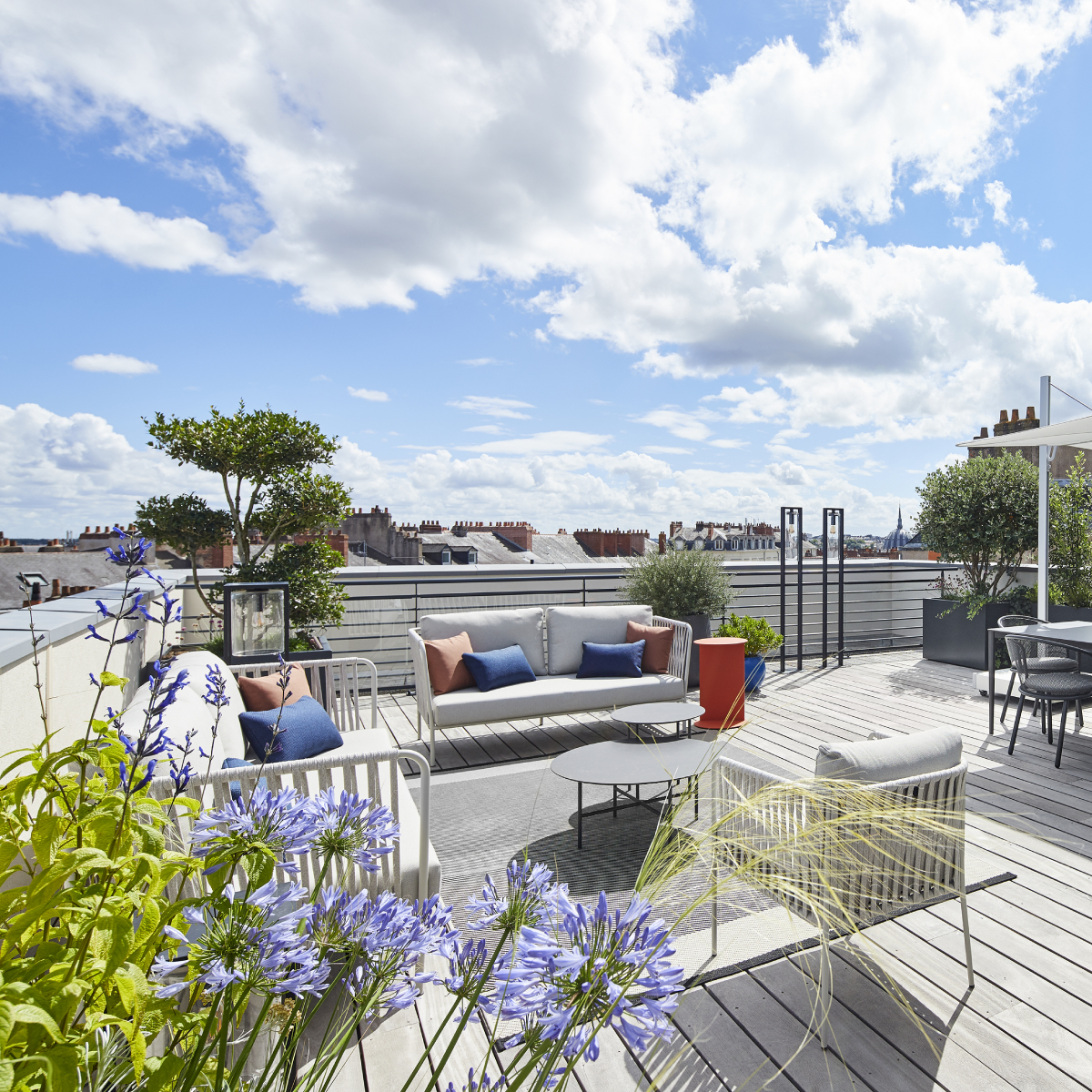 Aménagement paysager d'une terrasse